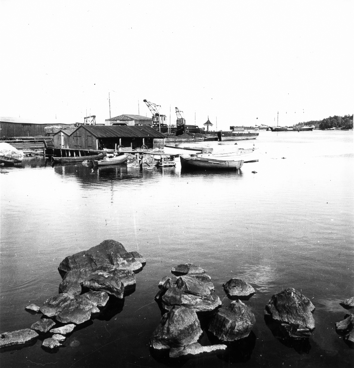 Hamnen i Norrsundet. - Länsmuseet Gävleborg / DigitaltMuseum
