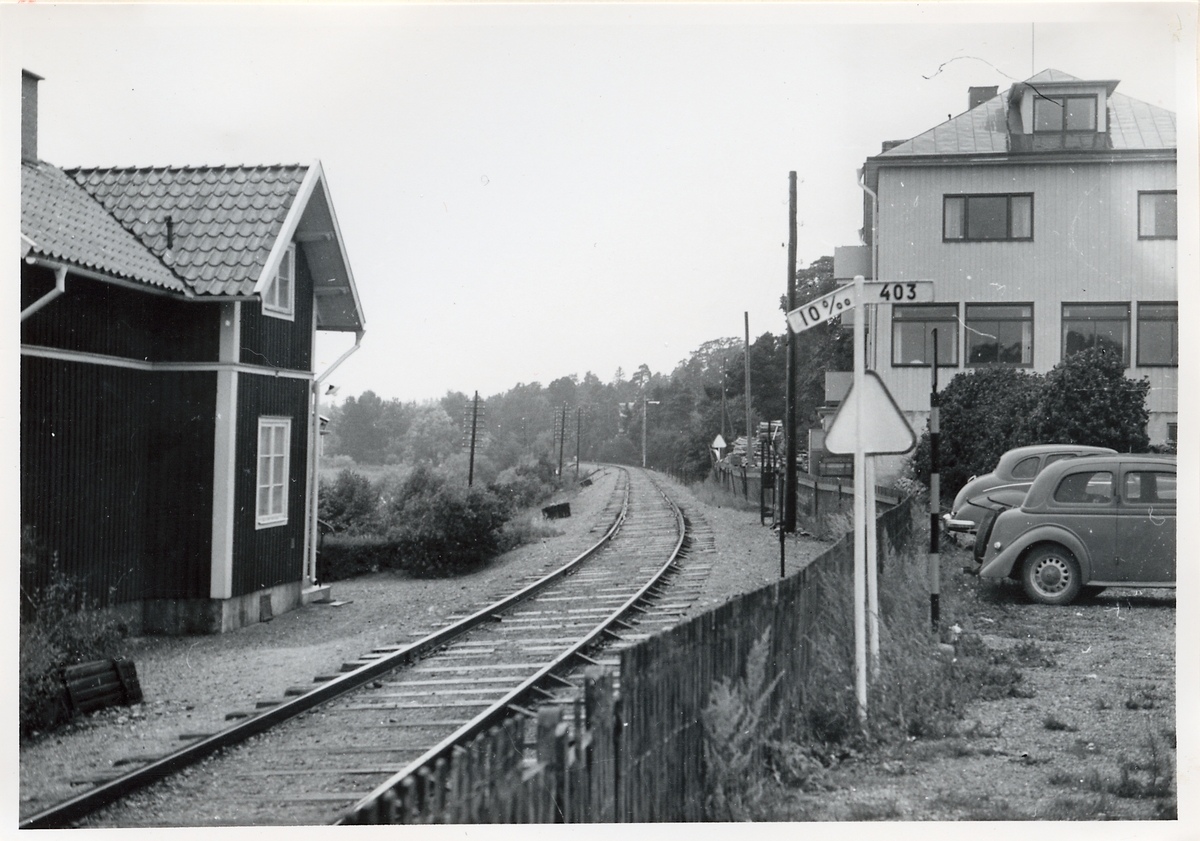 Kvicksund, norrut. - Järnvägsmuseet / DigitaltMuseum