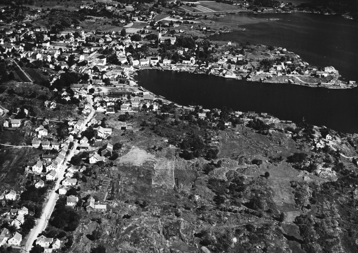 Lillesand, flyfoto, Foto Normann 1946-1950, flyfoto nr. 60. - Anno ...