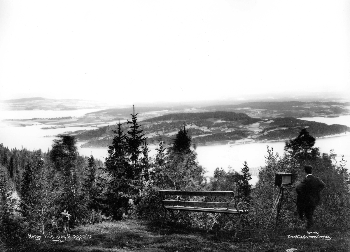 Norge Udsigten Ringerike - Norsk Folkemuseum / DigitaltMuseum