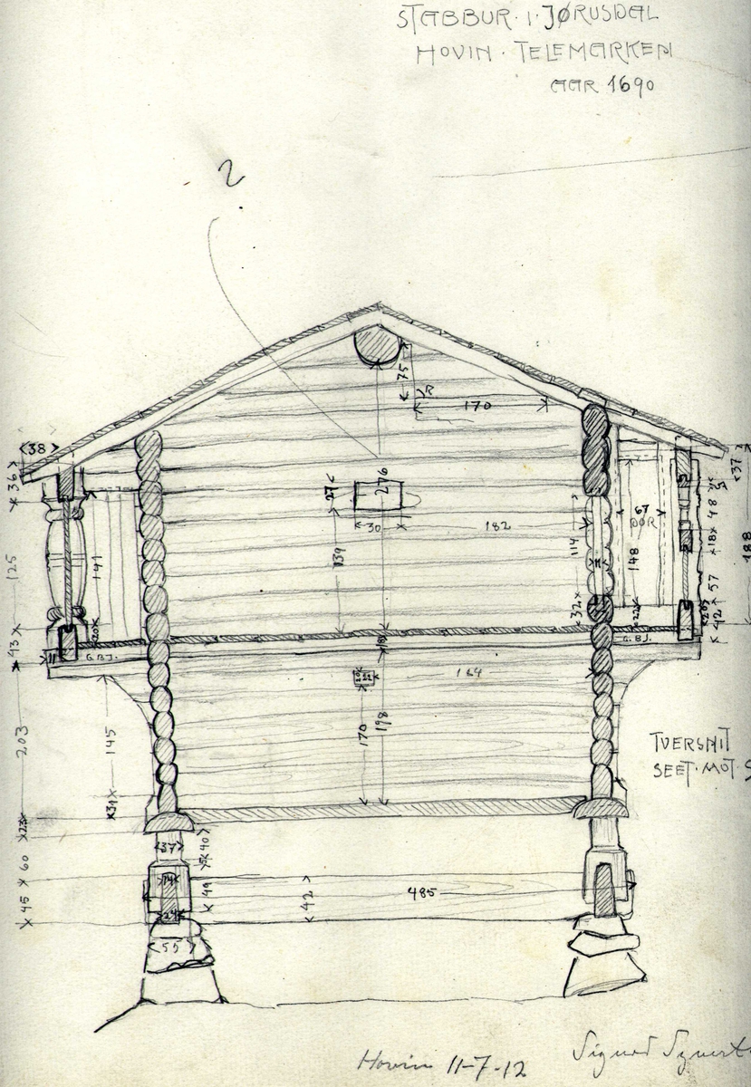 Tegning - Norsk Folkemuseum / DigitaltMuseum